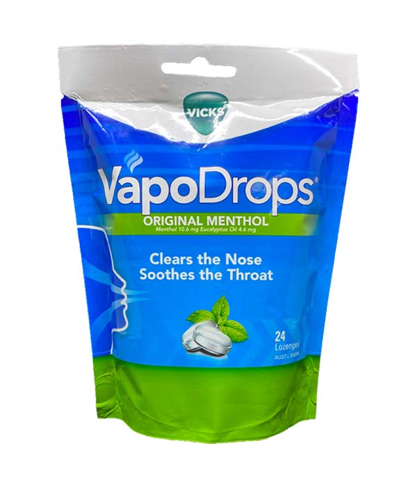 Vicks VapoDrops Menthol (24Loz) - ZOOM Pharmacy