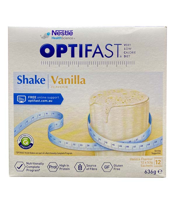 OPTIFAST VLCD Shake Vanilla 12 x 53g Sachets (Best Before 3 May 2023 ...