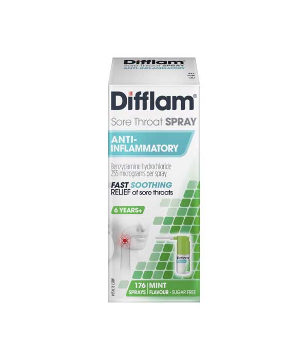 Difflam Sore Throat Spray, 30mL. ZOOM Pharmacy