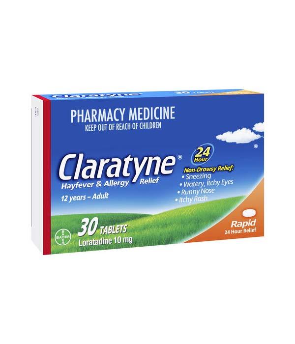 Claratyne Allergy & Hayfever Relief Antihistamine Tablets 30 pack ...