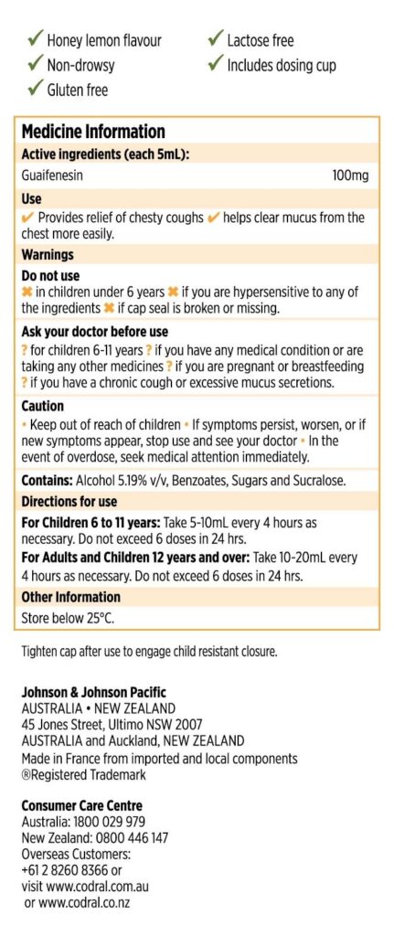 Codral Relief Mucus Cough Liquid 150mL - Zoom Pharmacy