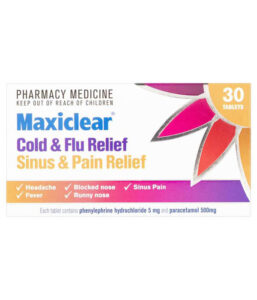 Maxiclear Cold & Flu Sinus & Pain Relief 30 Tablets Zoom Pharmacy