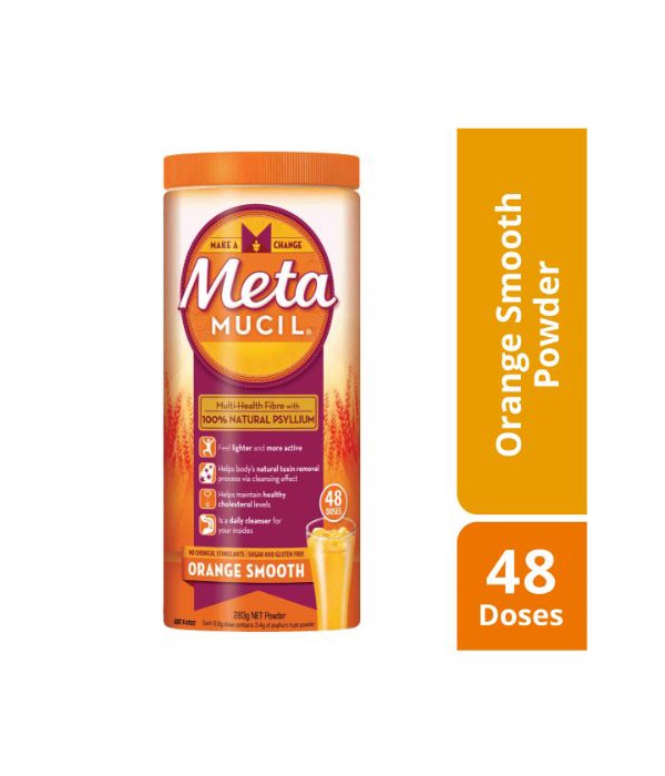 Metamucil Fibre 100% Psyllium Natural Psyllium Orange Smooth 48D - ZOOM ...