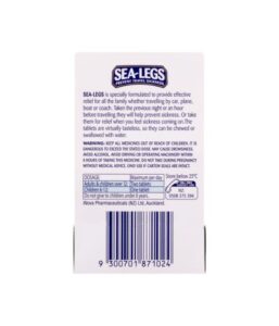 Sealegs Motion Sickness, 12 Tablets, ZOOM Pharmacy