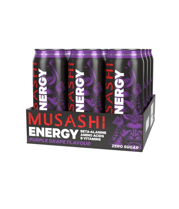 MUSASHI Energy Drink Purple Grape 500ml x 12 - ZOOM Pharmacy