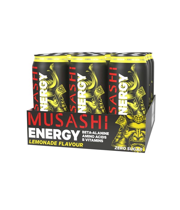 MUSASHI Energy Drink Lemonade 500ml x 12 - ZOOM Pharmacy
